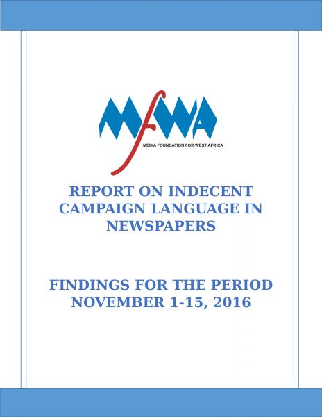 Report on Indecent Campaign Language in Newspapers – Media Foundation ...